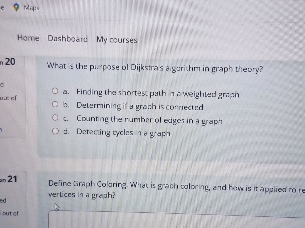 What is the purpose of Dijkstra's algorithm | StudyX