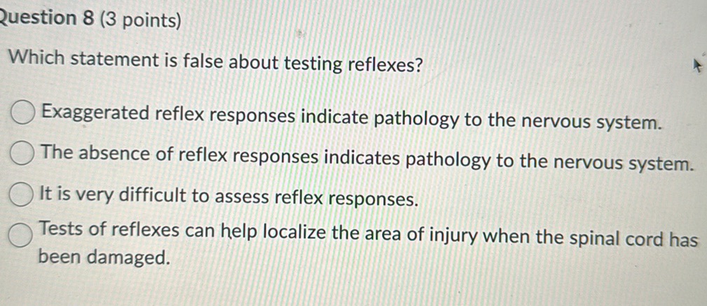 Which statement is false about testing