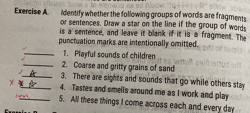 Identify whether the following groups of | StudyX