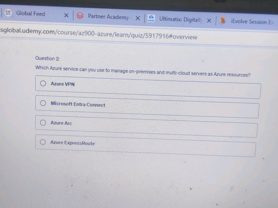 Question 2: Which Azure service can you use | StudyX