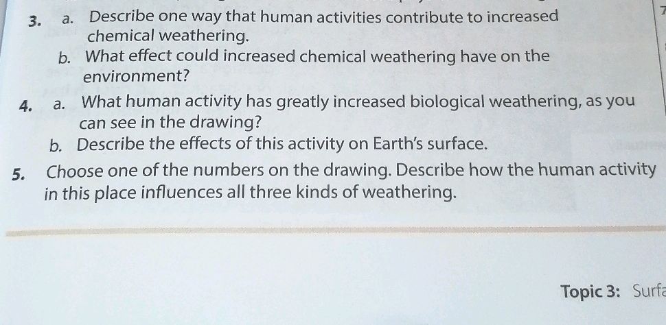 3. a. Describe one way that human activities | StudyX