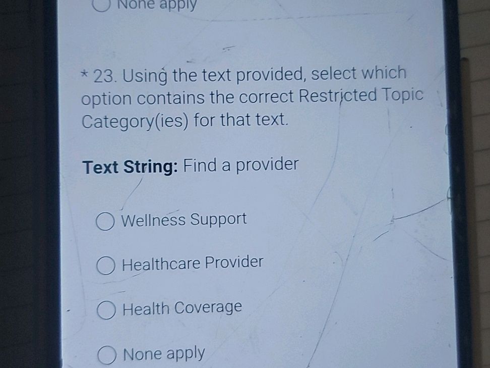 * 23. Using the text provided, select which | StudyX