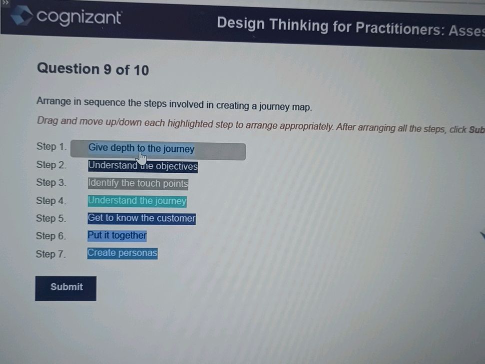 Arrange in sequence the steps involved in | StudyX