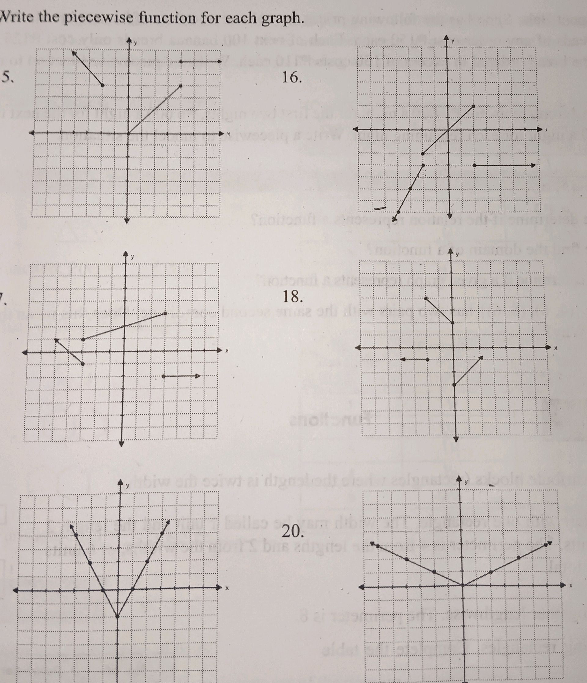 Write the piecewise function for each graph. | StudyX