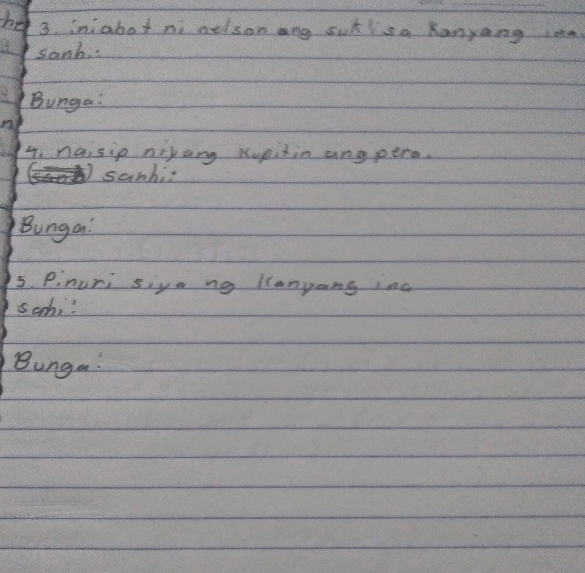 3. iniabot ni nelson ang suklisa kanyang | StudyX