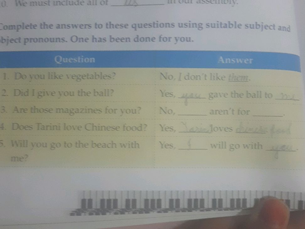 Complete the answers to these questions | StudyX