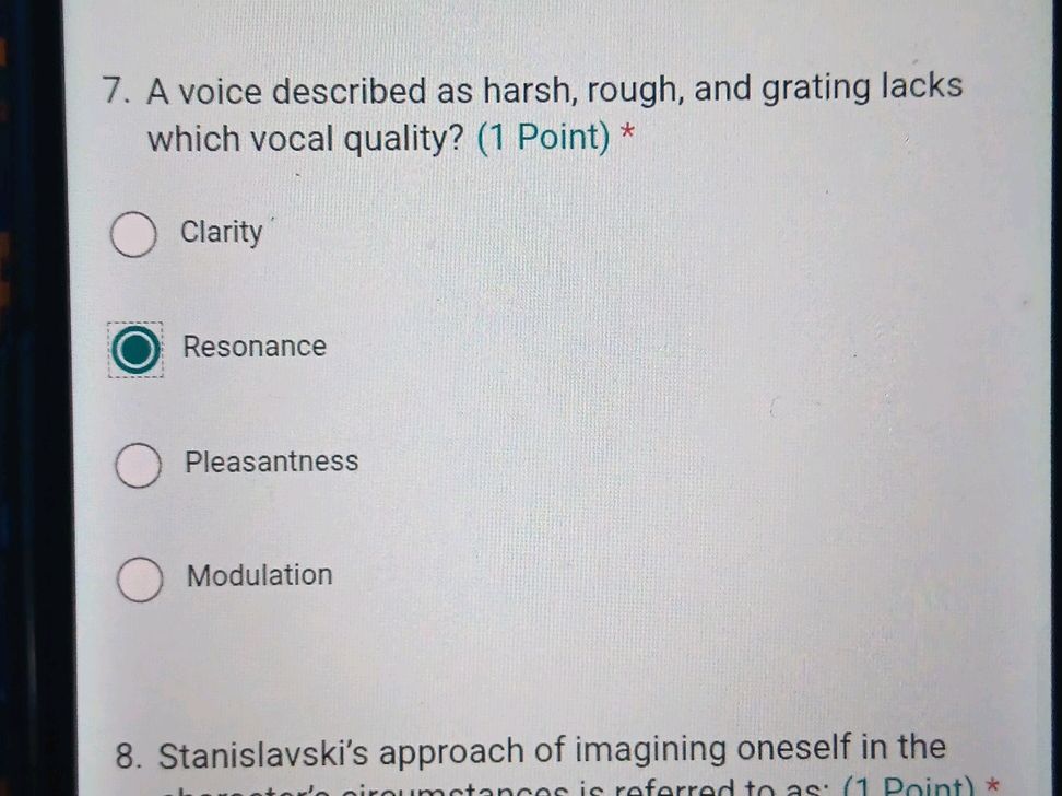 A voice described as harsh, rough, and