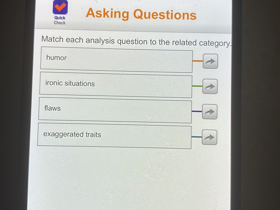 Match each analysis question to the related | StudyX