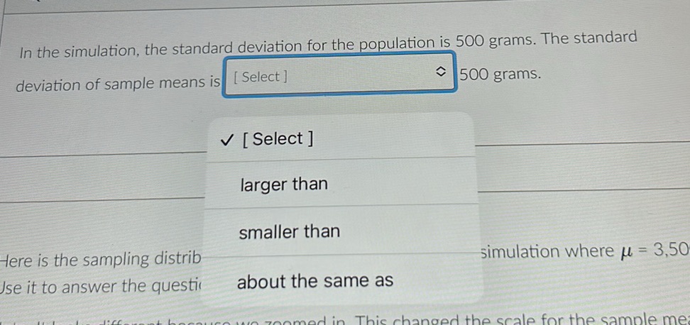 In the simulation, the standard deviation | StudyX
