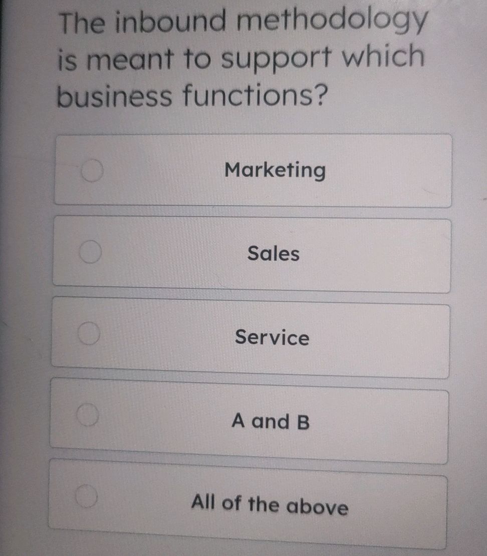 The inbound methodology is meant to support | StudyX