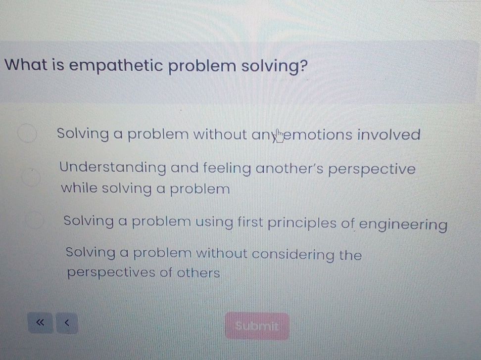 What is empathetic problem solving? Solving | StudyX