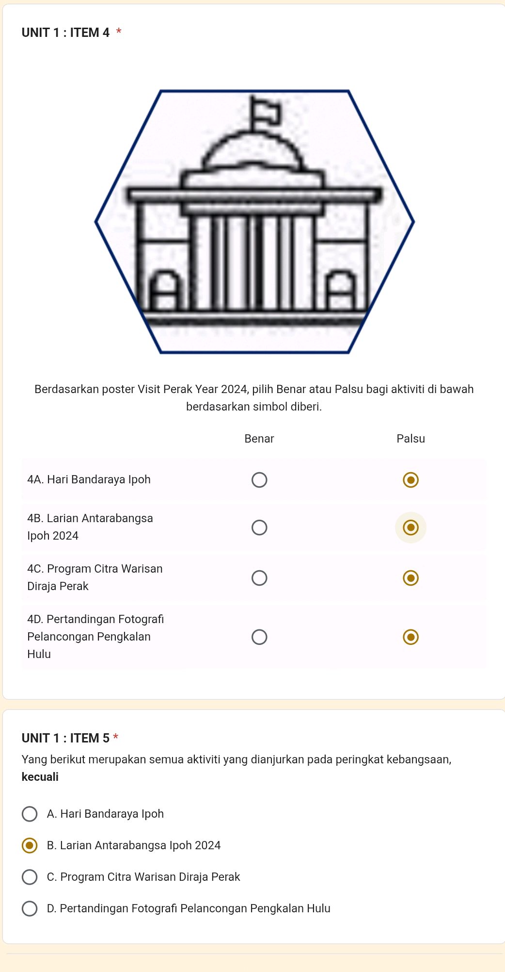 Berdasarkan poster Visit Perak Year 2024, | StudyX