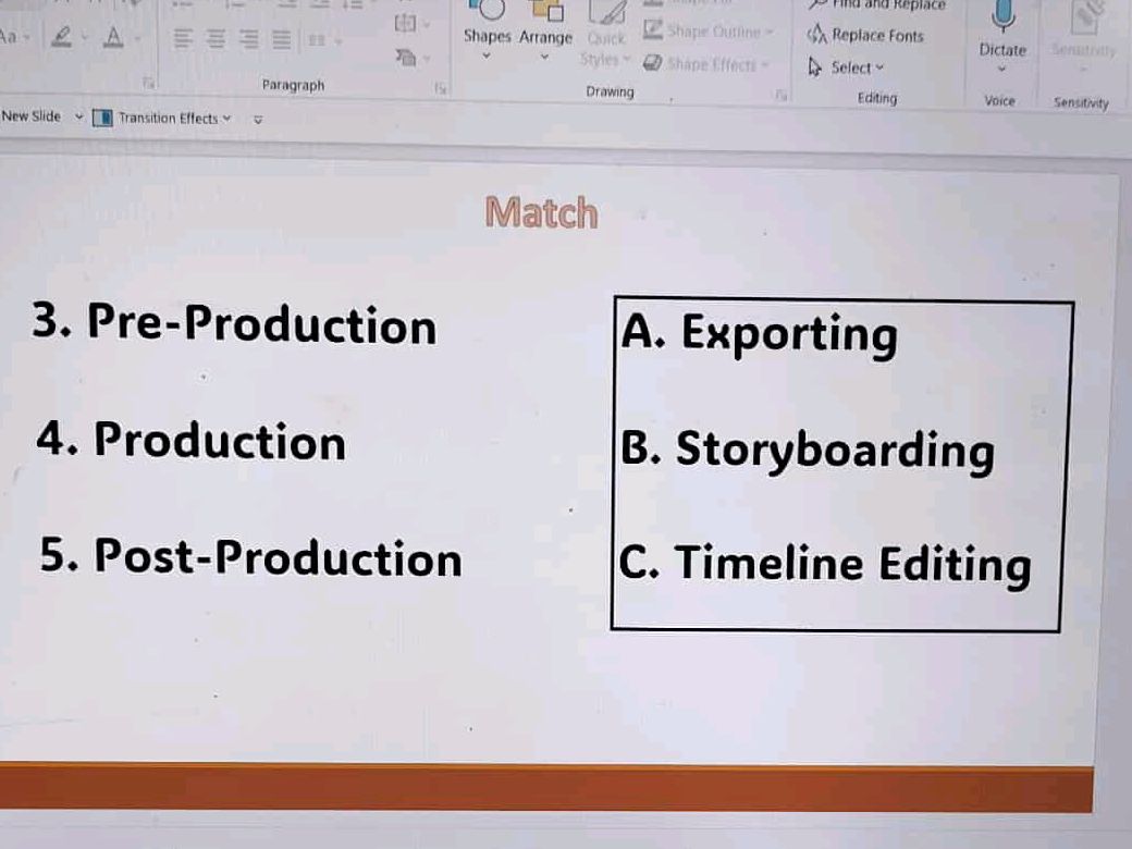 Match 3. Pre-Production 4. Production 5. | StudyX