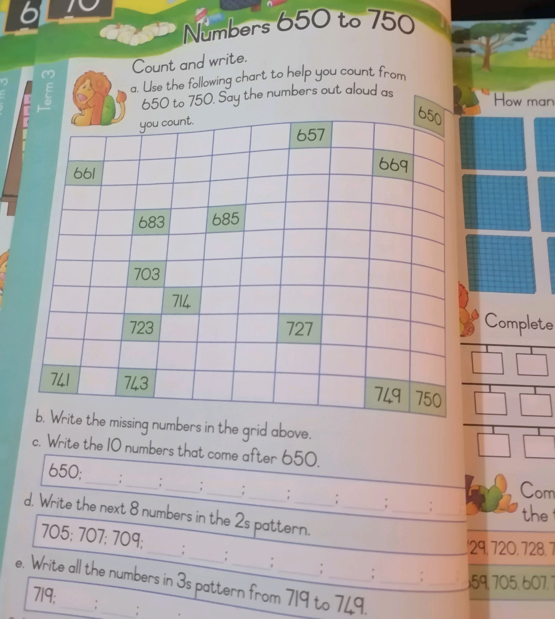 a. Use the following chart to help you count | StudyX