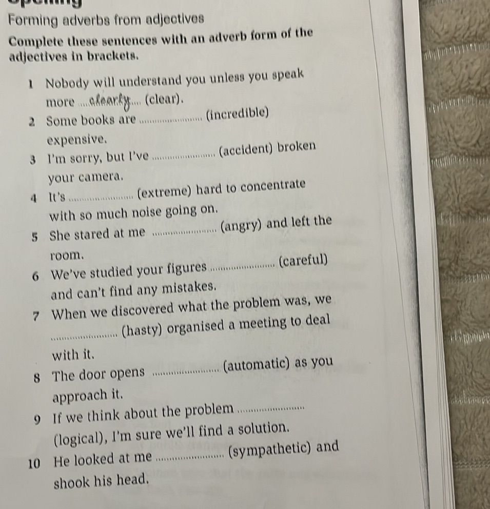 Forming adverbs from adjectives Complete | StudyX