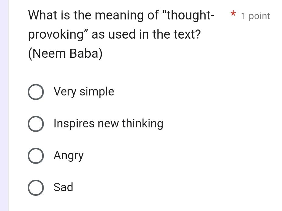 What is the meaning of "thought-provoking"