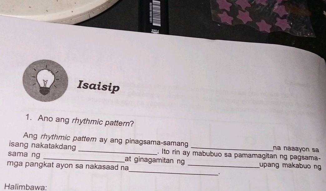 1. Ano ang rhythmic pattern? Ang rhythmic | StudyX