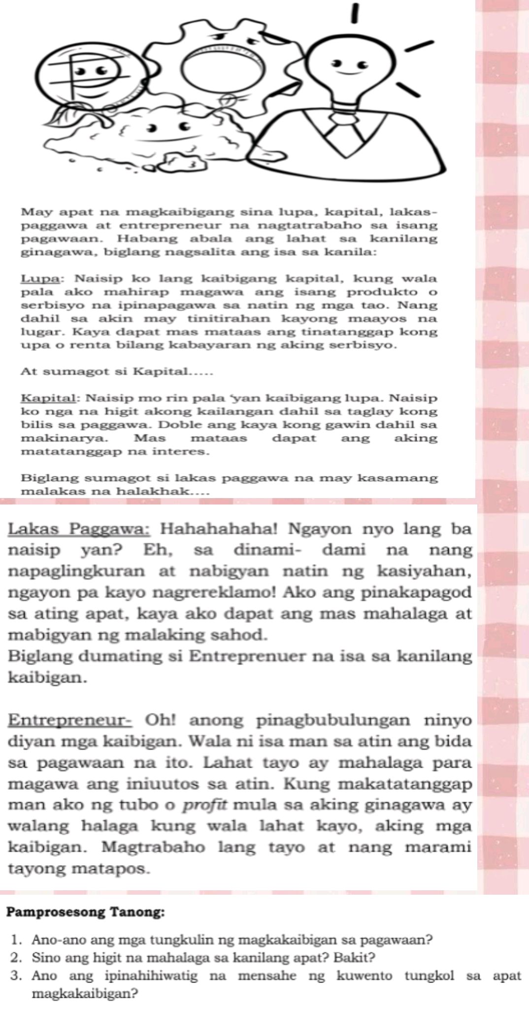 Pamprosesong Tanong: 1. Ano-ano ang mga | StudyX