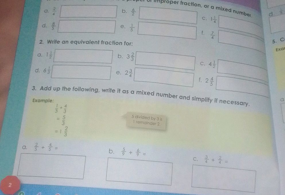 Write as a proper fraction, or a mixed