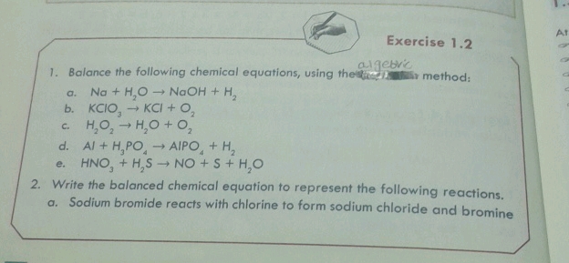 1. Balance the following chemical equations, | StudyX
