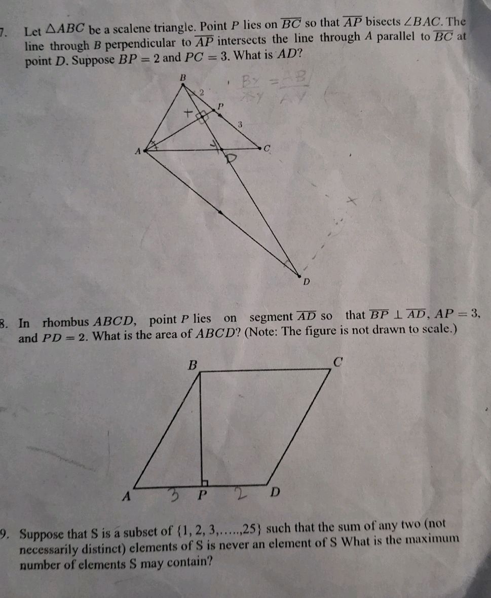 7. Let $ ABC$ be a scalene triangle. Point | StudyX