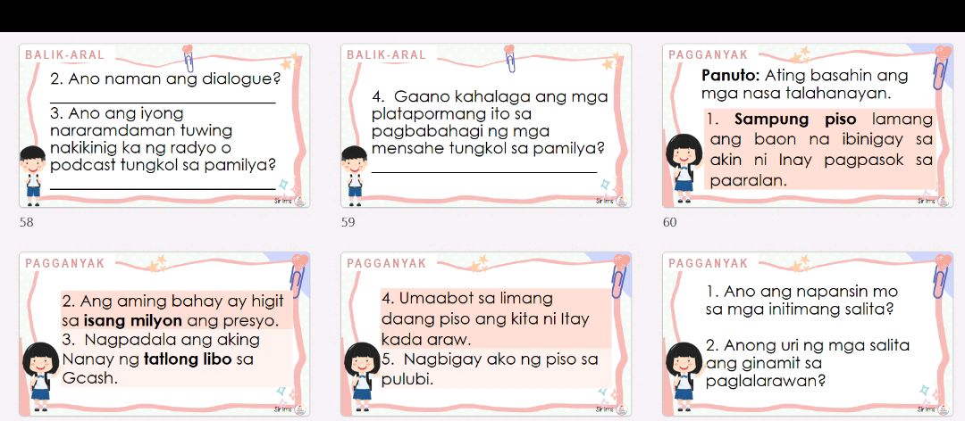 BALIK-ARAL 2. Ano naman ang dialogue? 3. Ano | StudyX