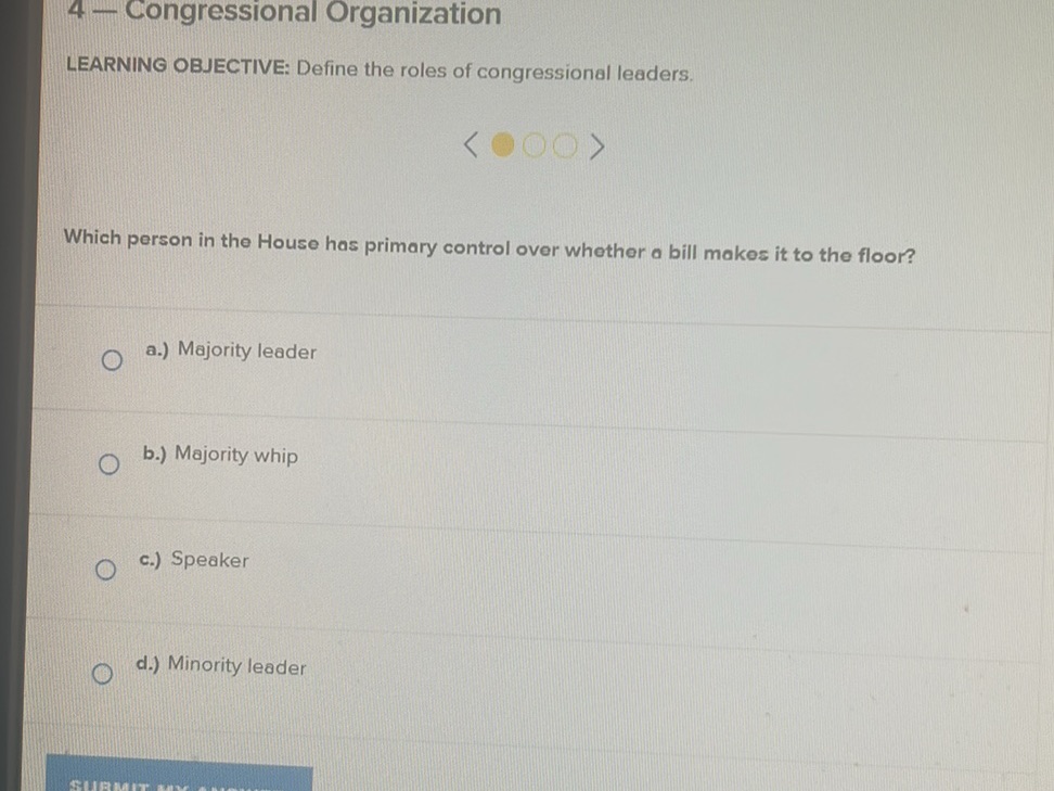 Which person in the House has primary | StudyX