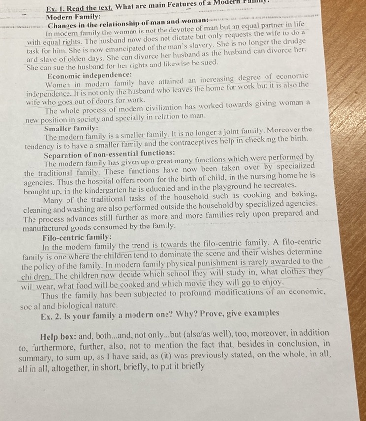 Ex. 1. Read the text. What are main Features | StudyX