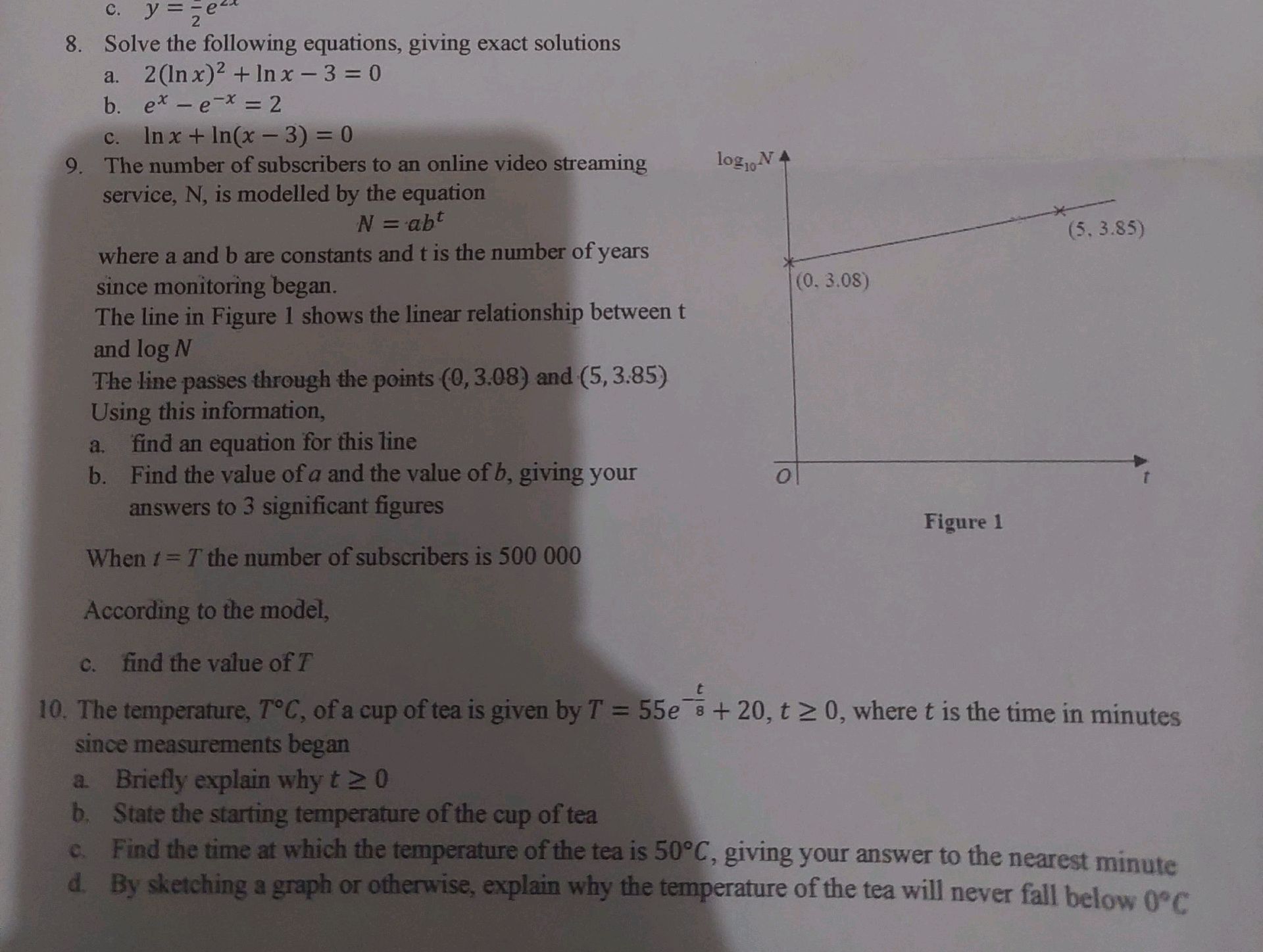 8. Solve the following equations, giving | StudyX