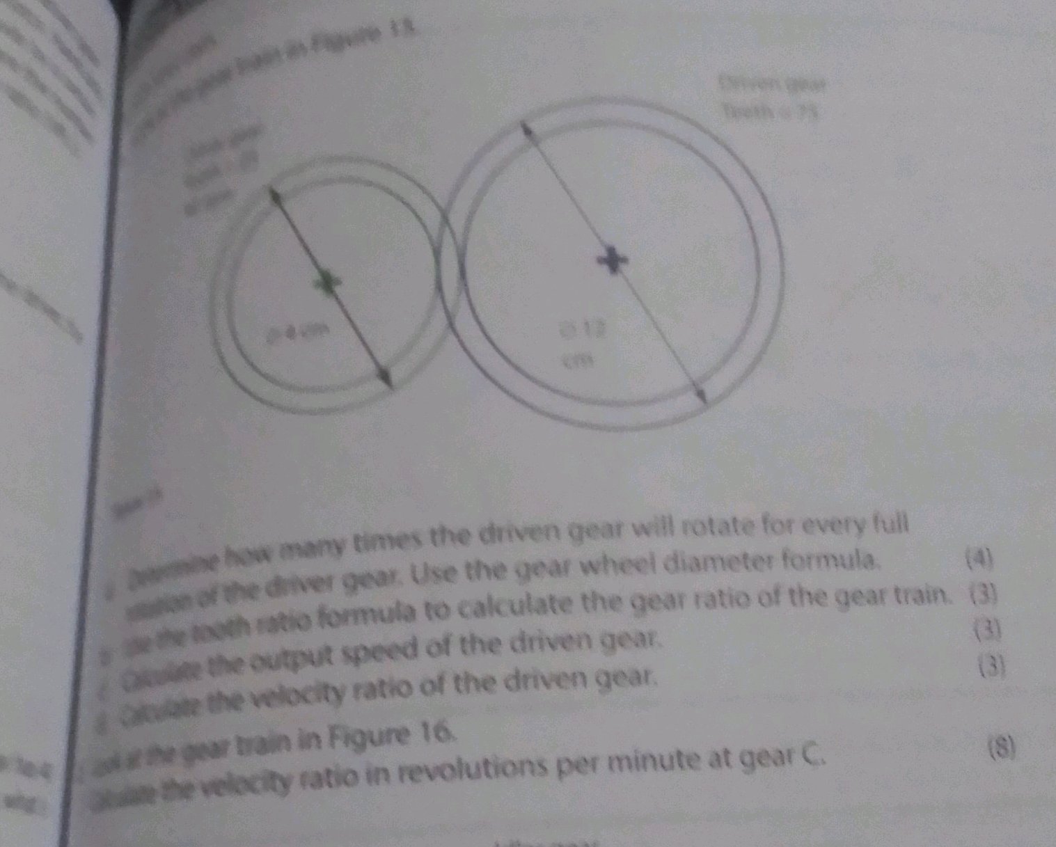 Determine how many times the driven gear | StudyX