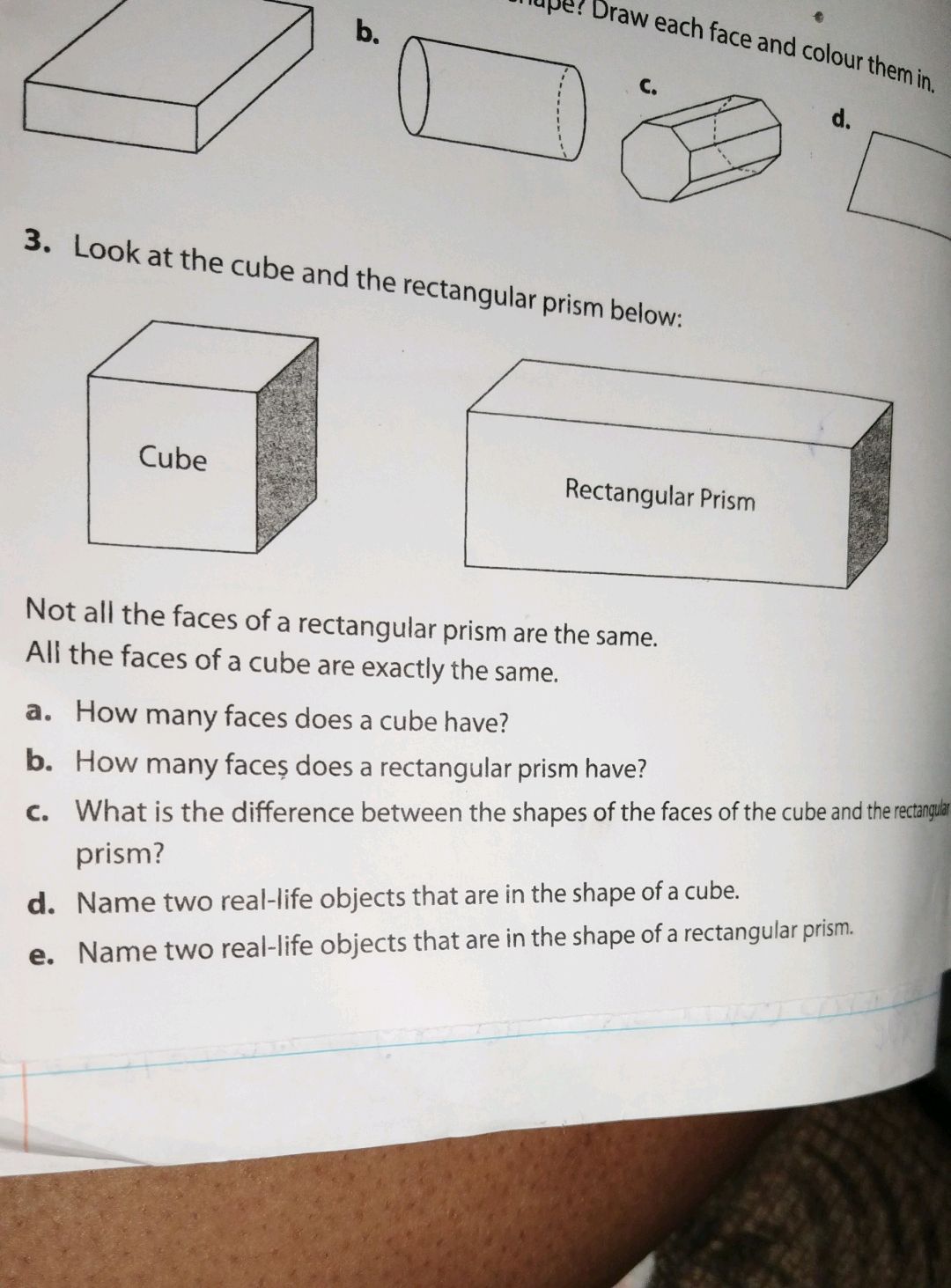 3. Look at the cube and the rectangular | StudyX