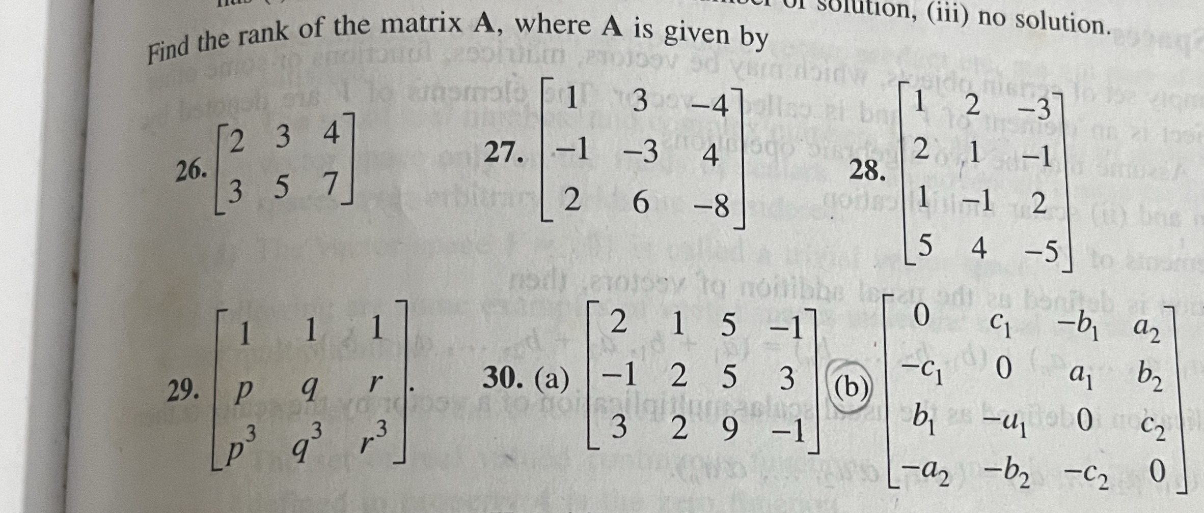 Find the rank of the matrix A, where A is | StudyX