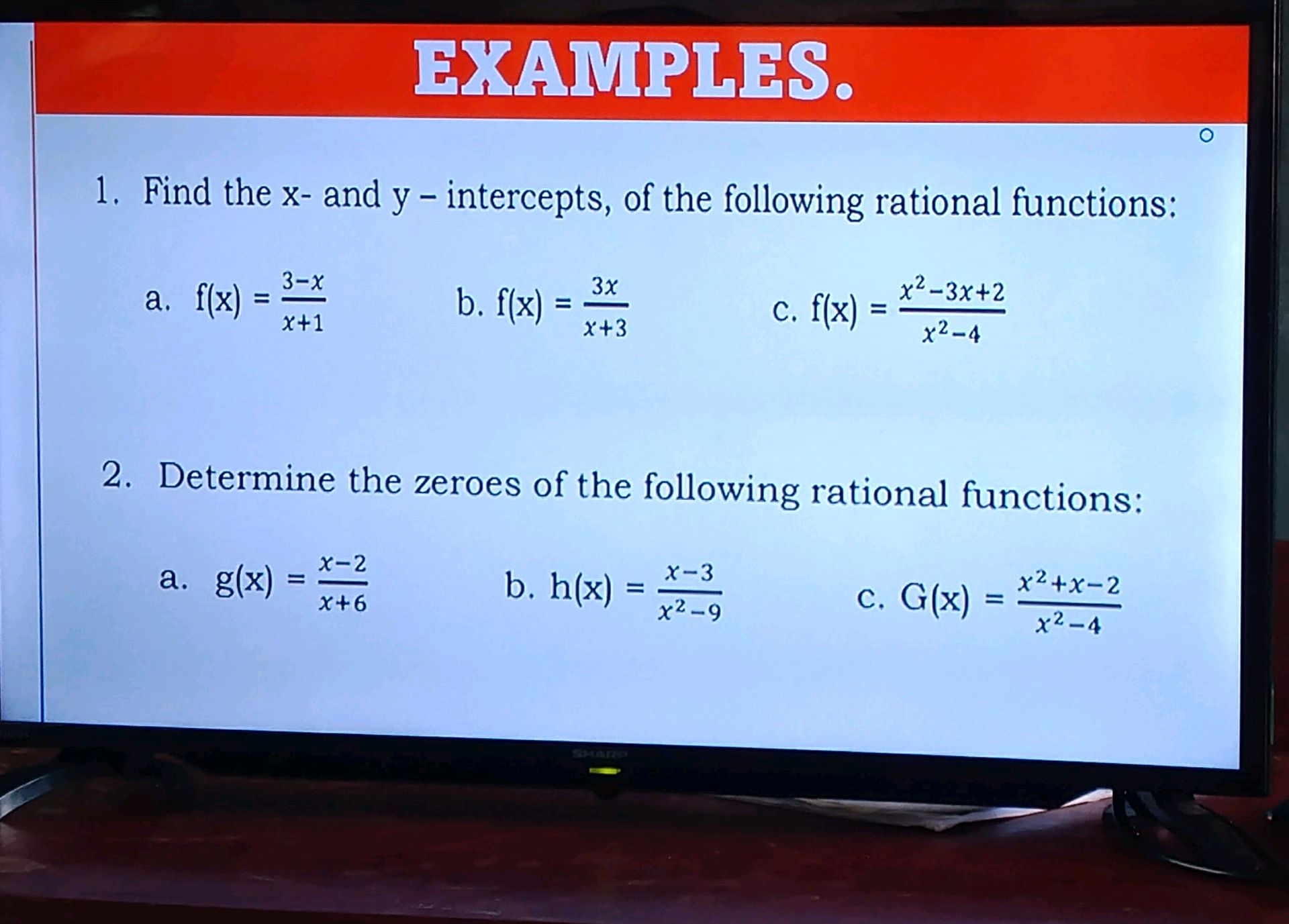 1. Find the x- and y - intercepts, of the | StudyX