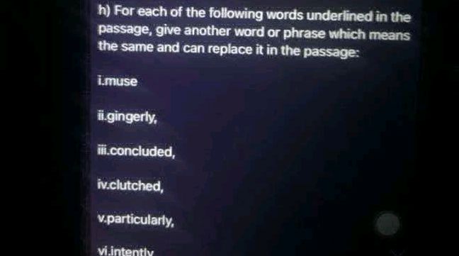 h) For each of the following words | StudyX