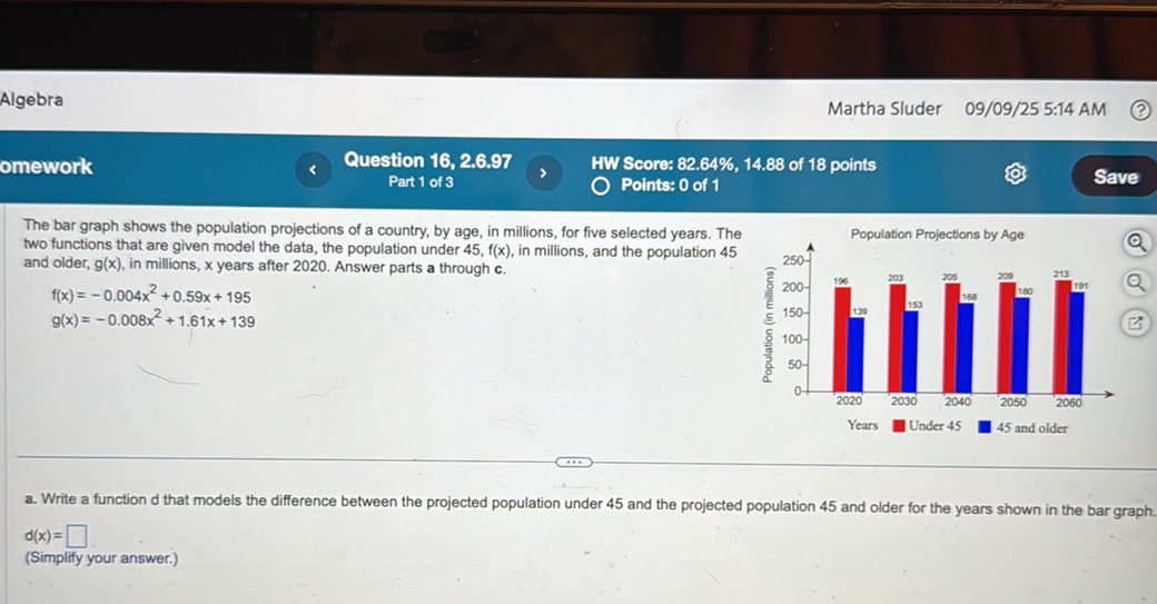 The bar graph shows the population | StudyX