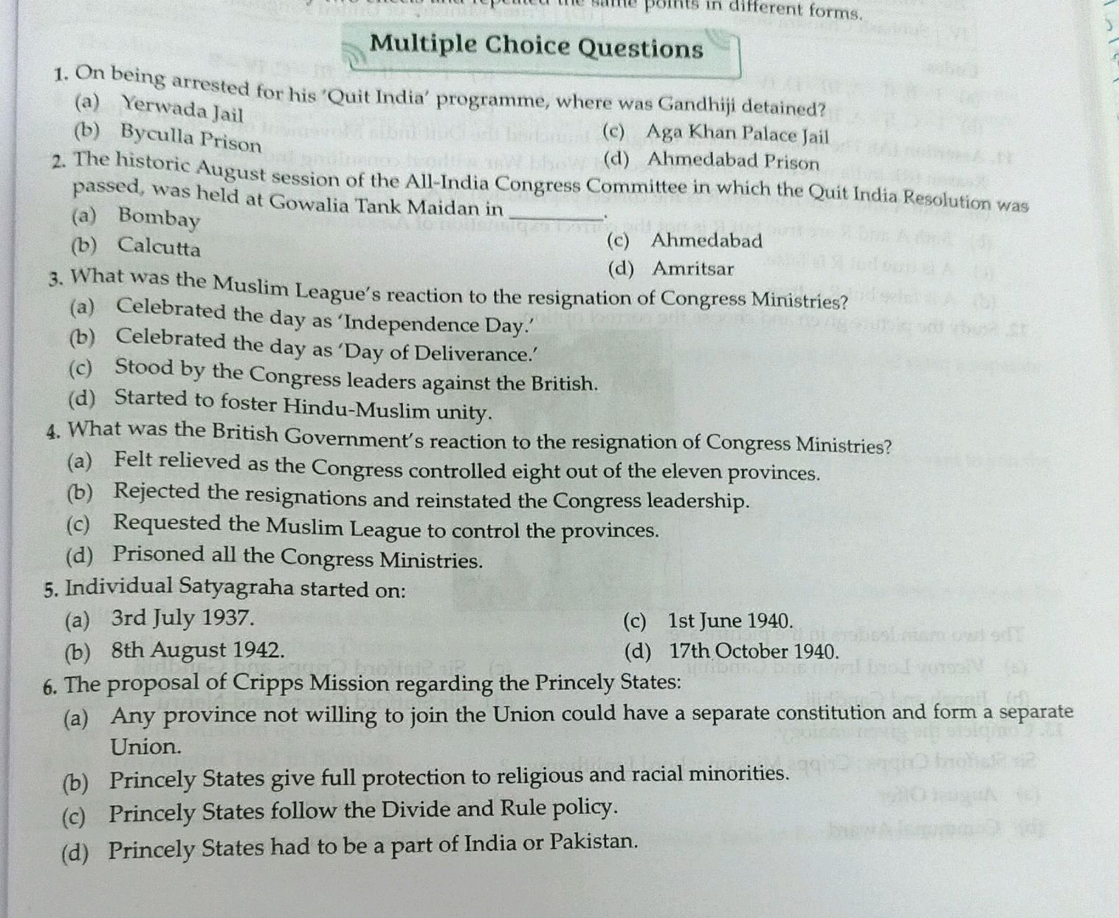 Multiple Choice Questions 1. On being | StudyX