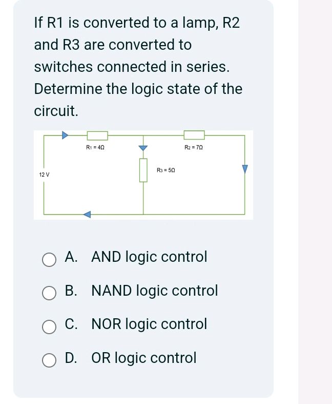 If R1 is converted to a lamp, R2 and R3 are | StudyX