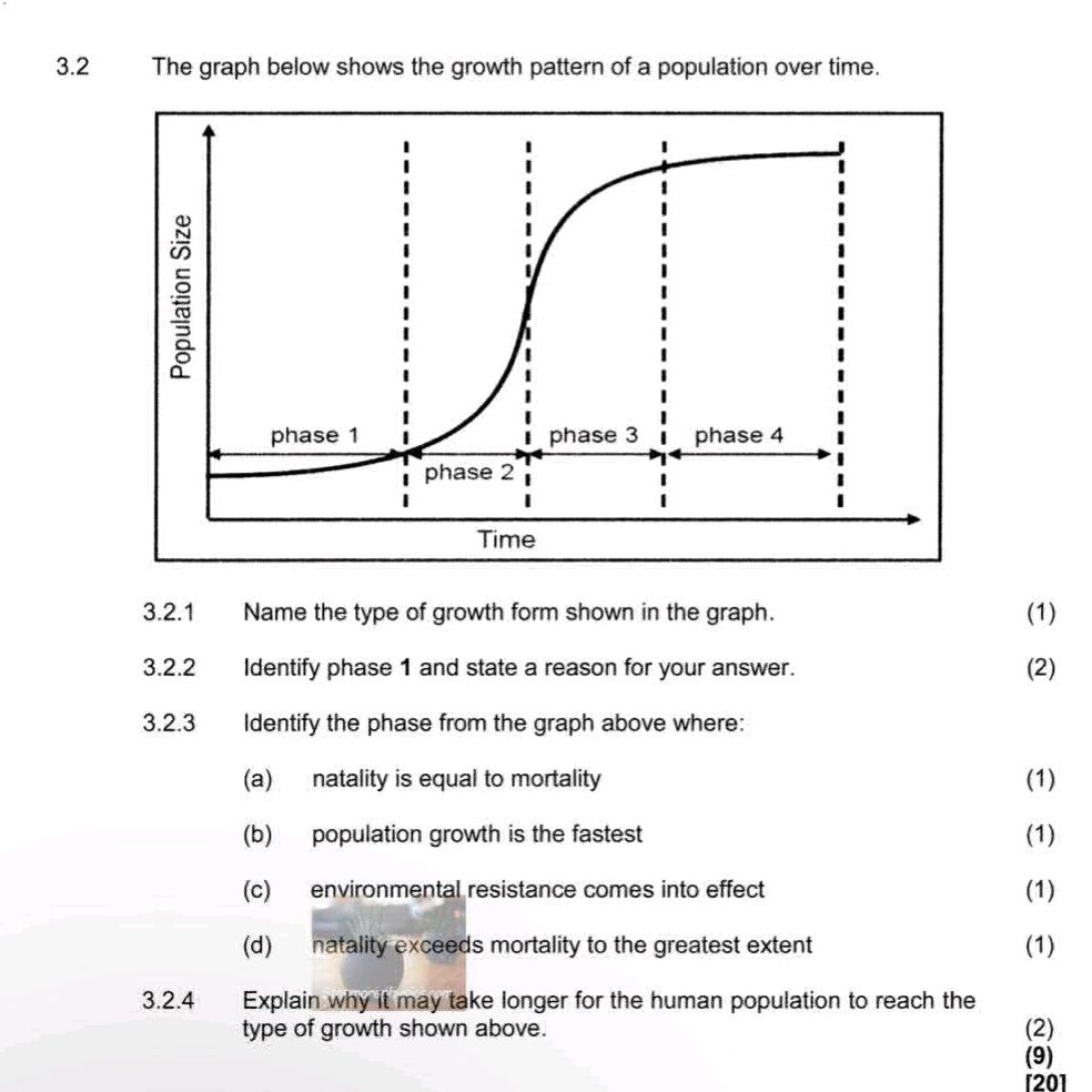 3.2 The graph below shows the growth pattern | StudyX
