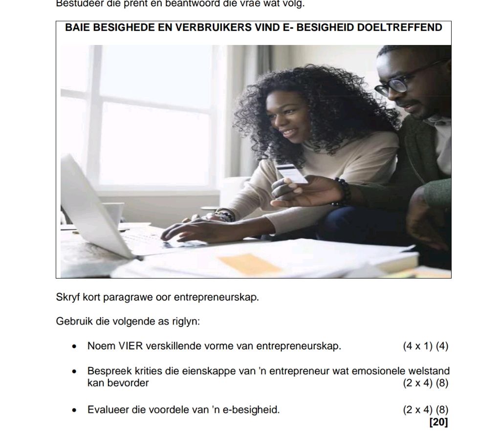 Bestudeer die prent en beantwoord die vrae | StudyX