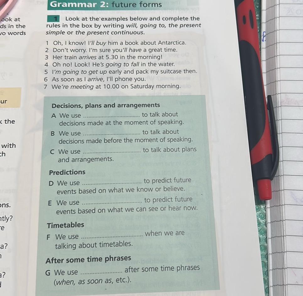 Look at the examples below and complete the | StudyX