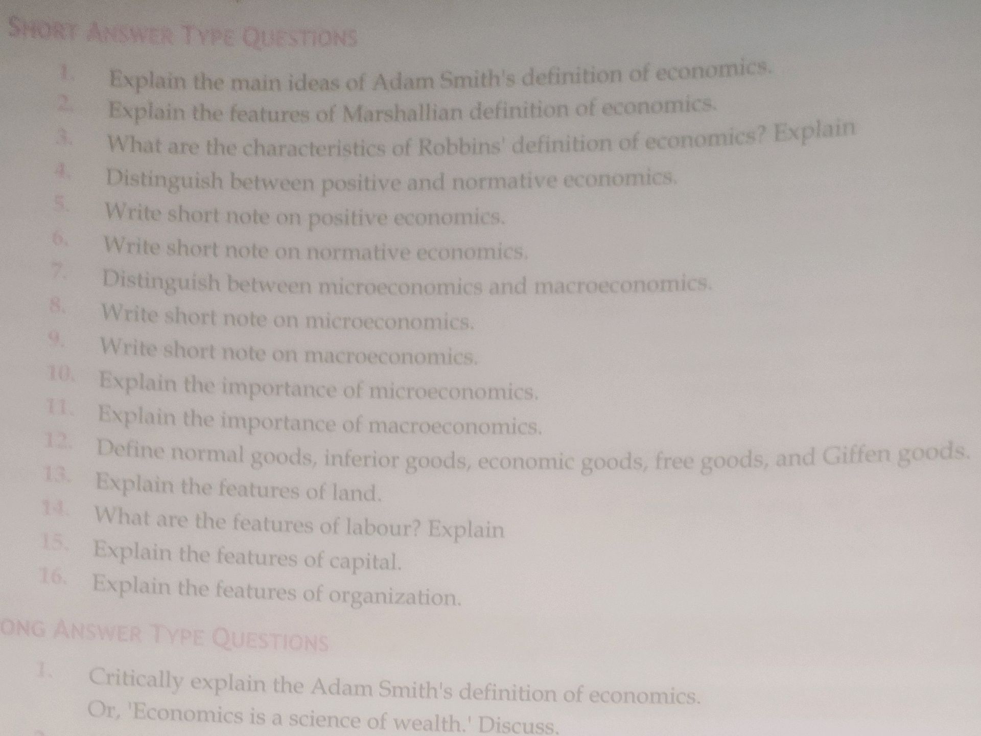 SHORT ANSWER TYPE QUESTIONS 1. Explain the | StudyX