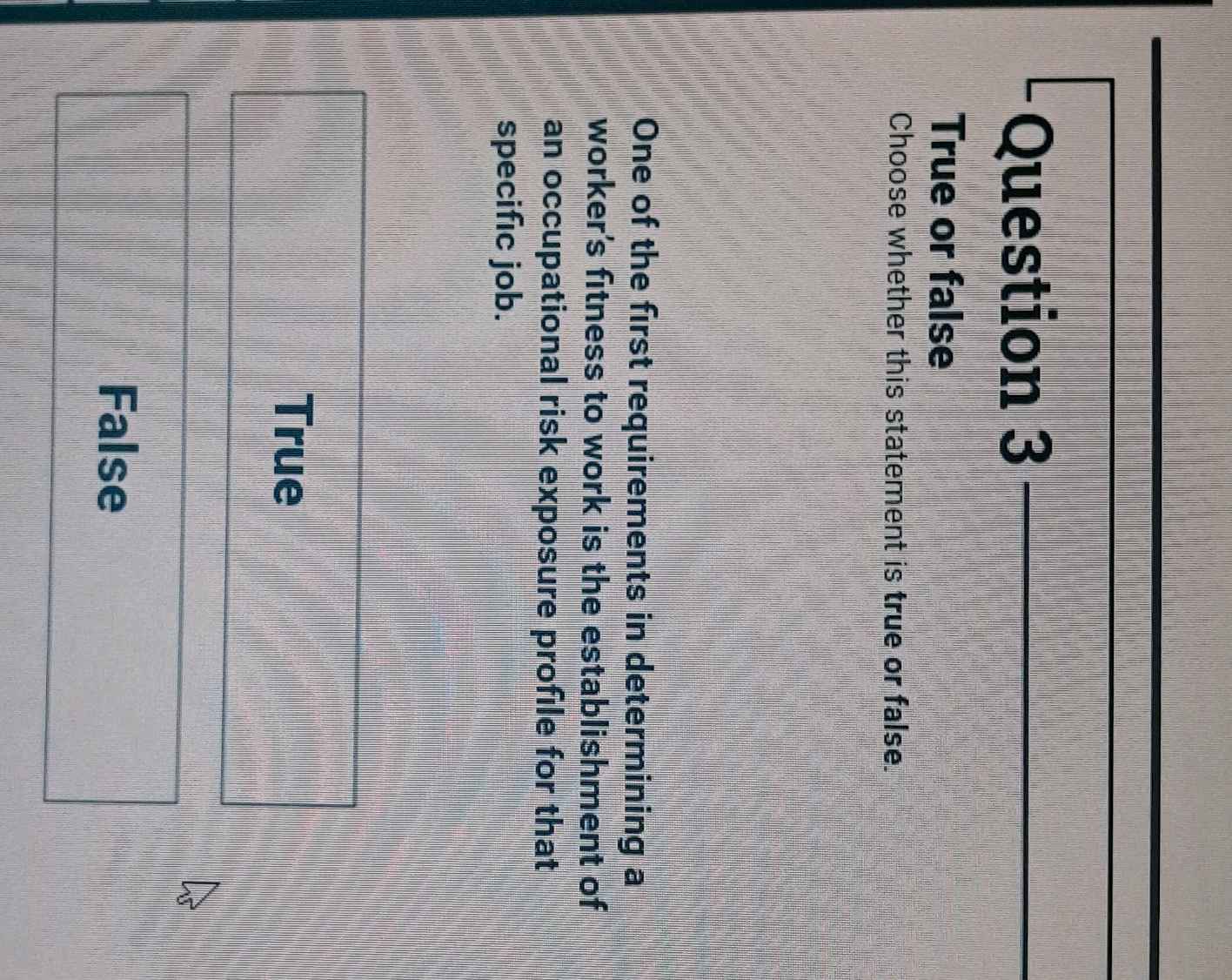 Question 3 True or false Choose whether this | StudyX