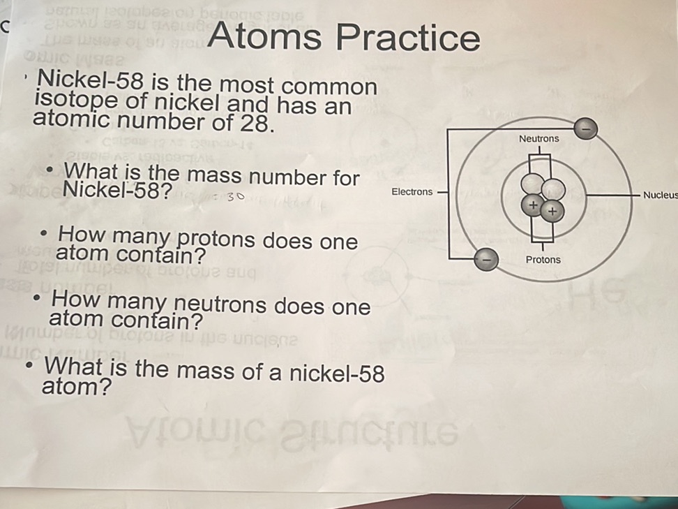 Nickel-58 is the most common isotope of | StudyX
