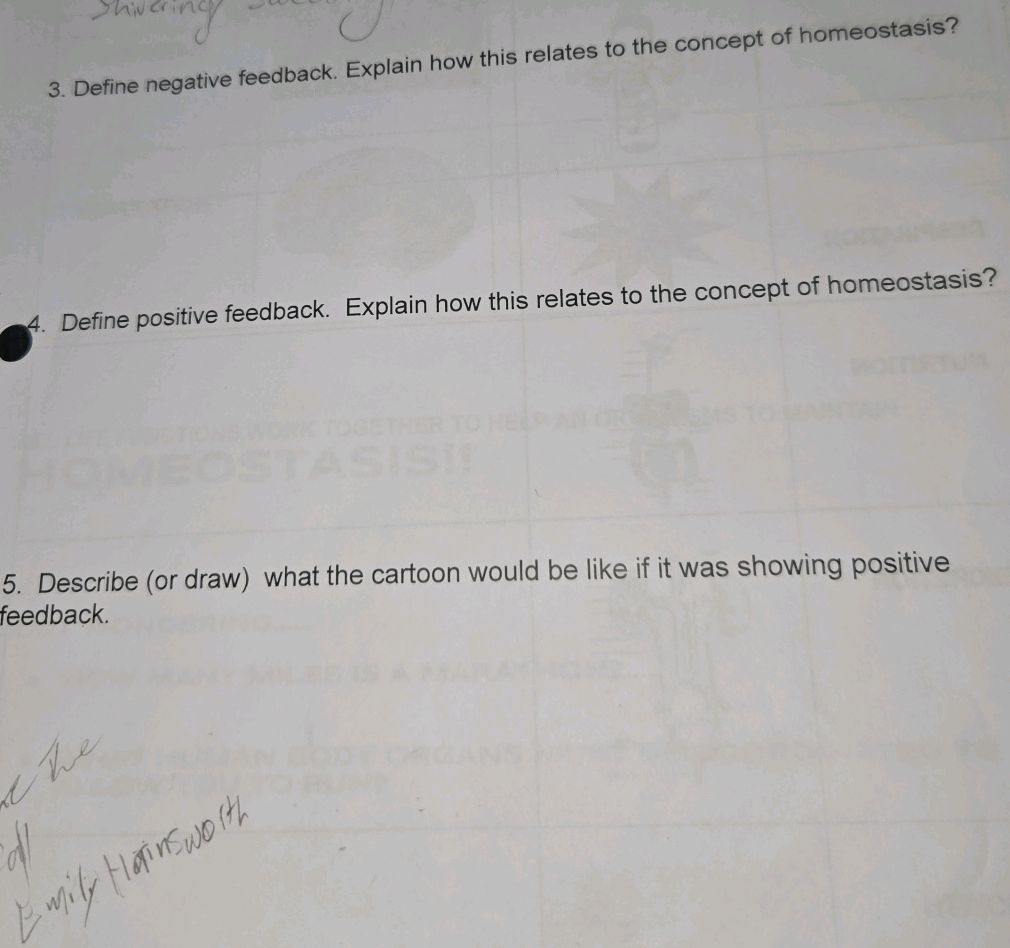 3. Define negative feedback. Explain how | StudyX