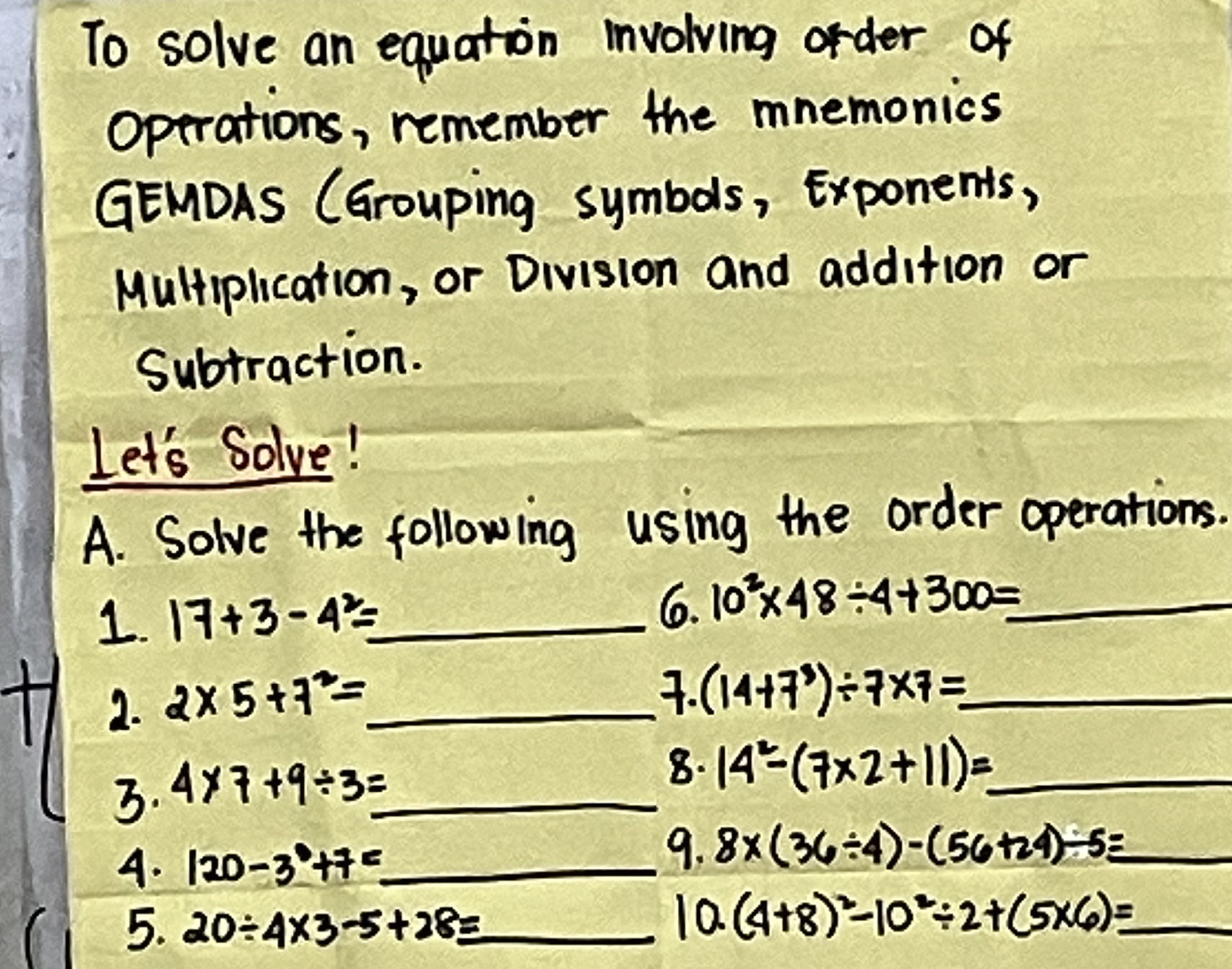 To solve an equation involving ofder of | StudyX