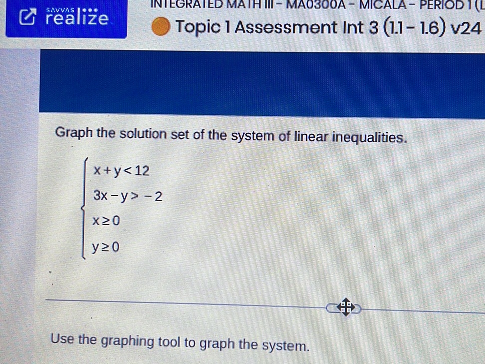Graph the solution set of the system of | StudyX