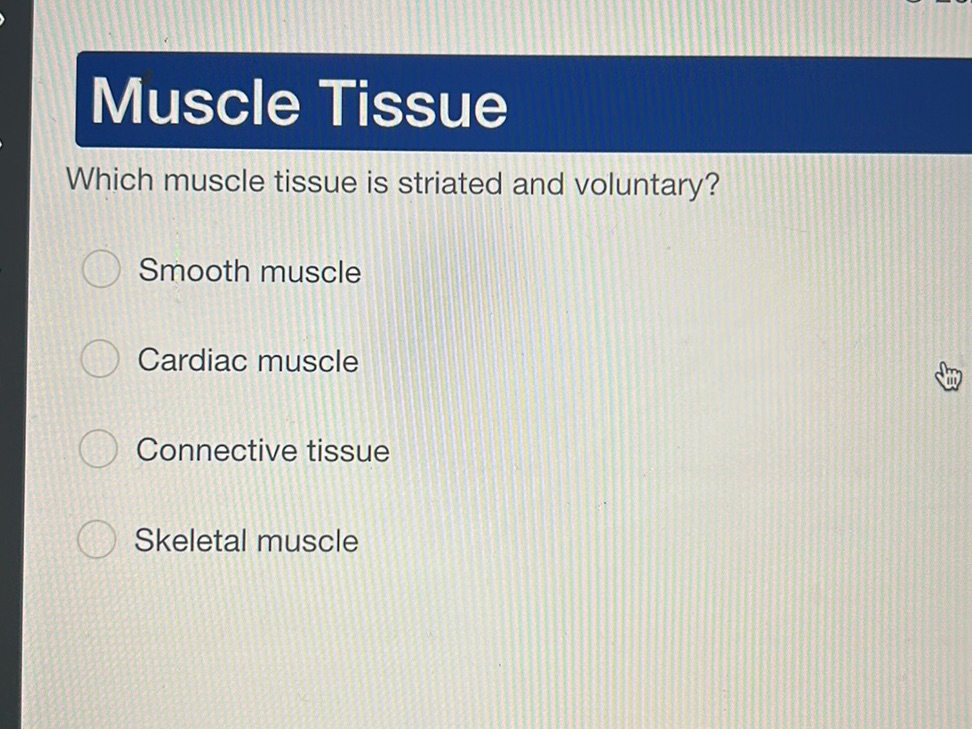 Muscle Tissue Which muscle tissue is | StudyX