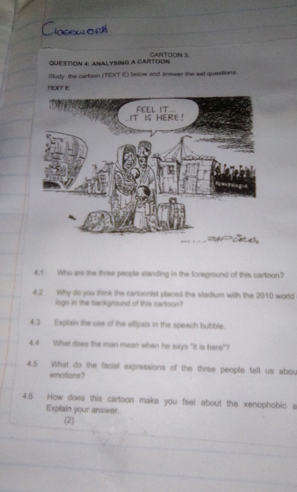 CARTOON 3. QUESTION 4: ANALYSING A CARTOON | StudyX