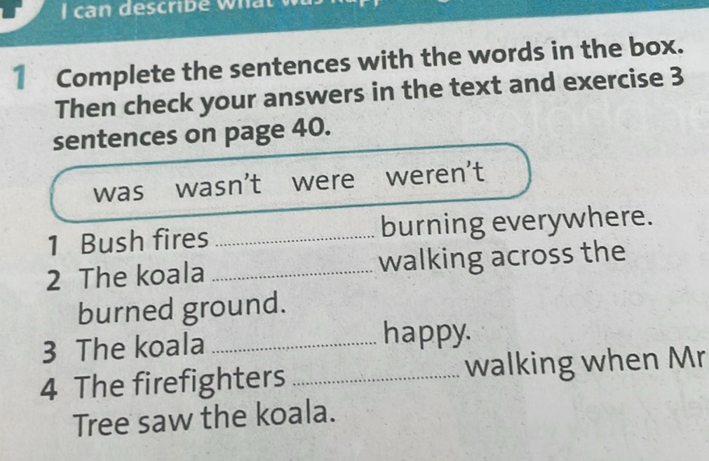 1 Complete the sentences with the words in | StudyX