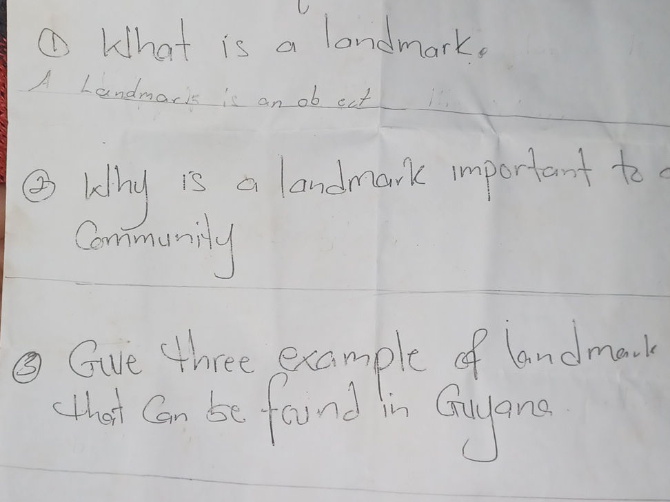 ① What is a landmark. ② Why is a landmark